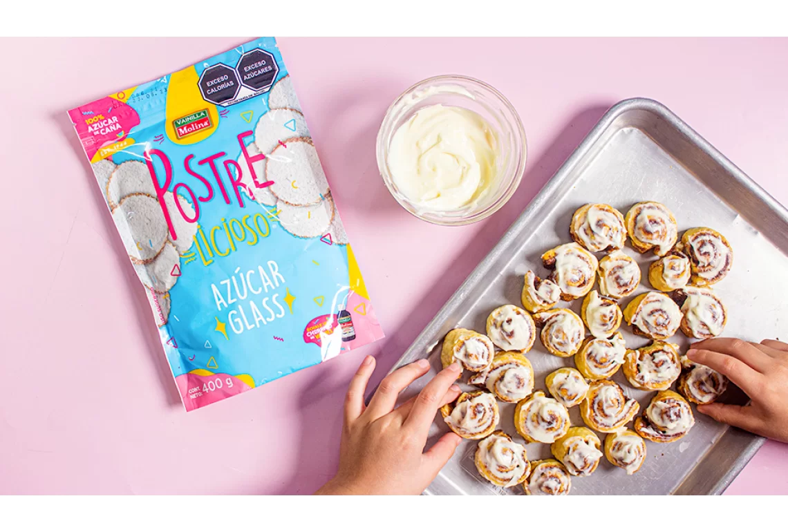 Mini roles de canela en freidora de aire | Vainilla Molina